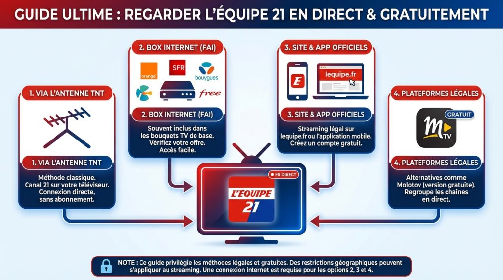 Regarder l’équipe 21 en direct gratuit : le guide ultime – Mon-sport