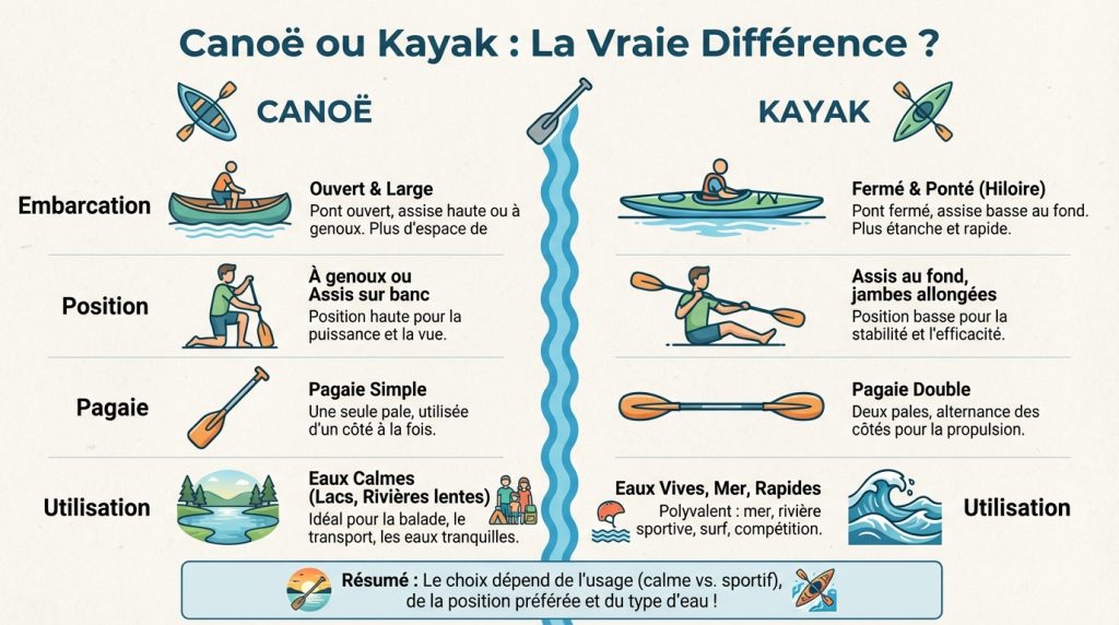 Canoë ou kayak : quelle est la vraie différence ? – Mon-sport