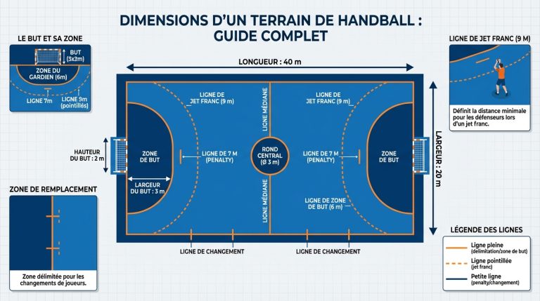 Dimensions d’un terrain de handball : guide complet – Mon-sport